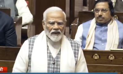 PM Modi slams Congress in Rajya Sabha, says party has become outdated, was always against ...
