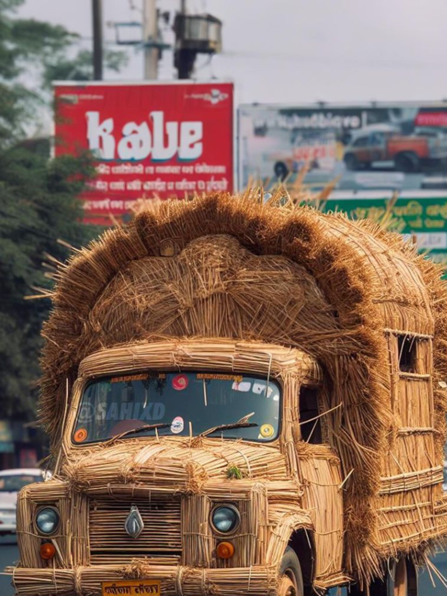 10 AI Pics Imagine Vehicles Made Out Of Straw | Times Now
