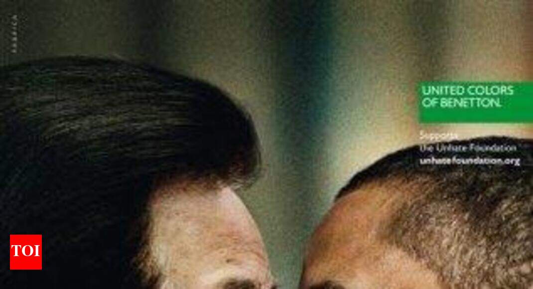 Benetton 'unhate' ad shows world leaders in liplock - Times of India