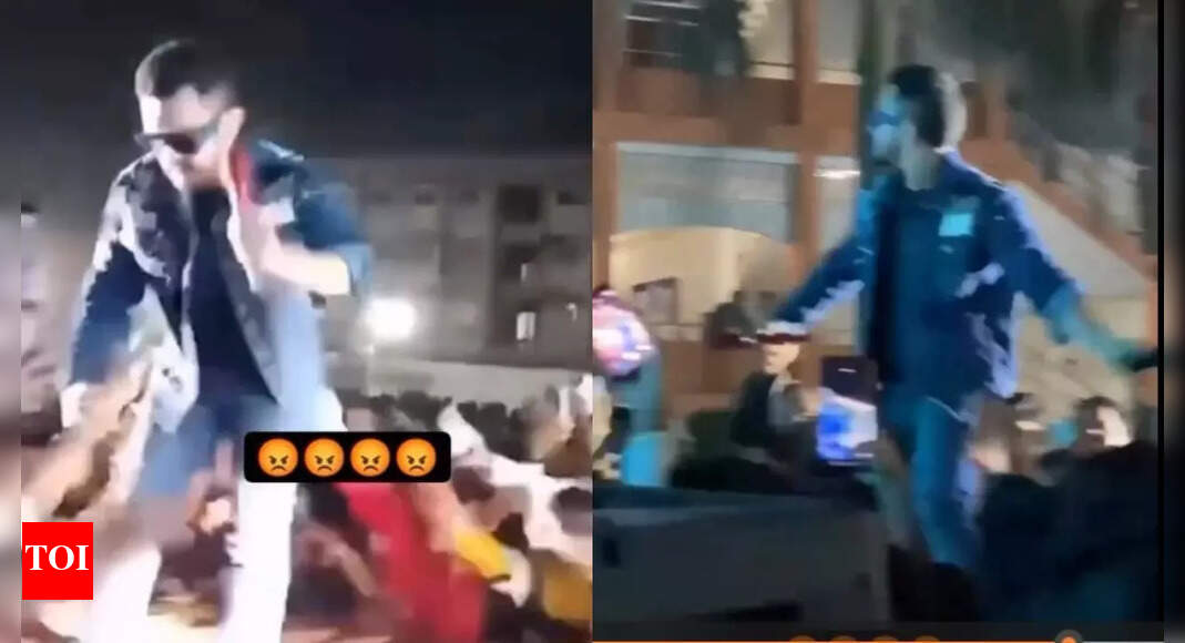 Singer Aditya Narayan gets angry, throws away a fan's phone in the ...