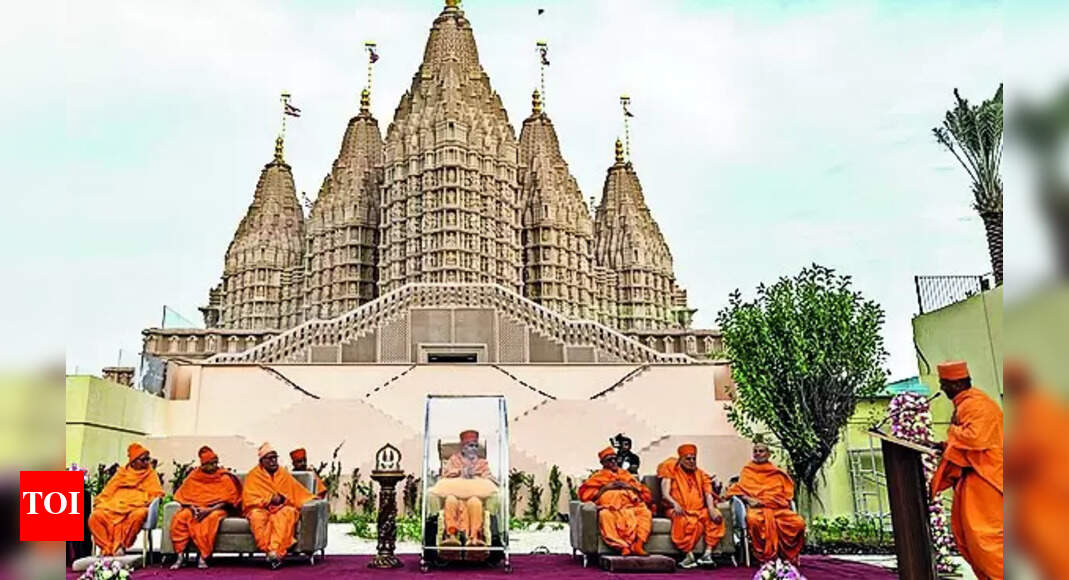 BAPS Mandir UAE: BAPS Mandir UAE prepares for opening Ahmedabad: Top ...
