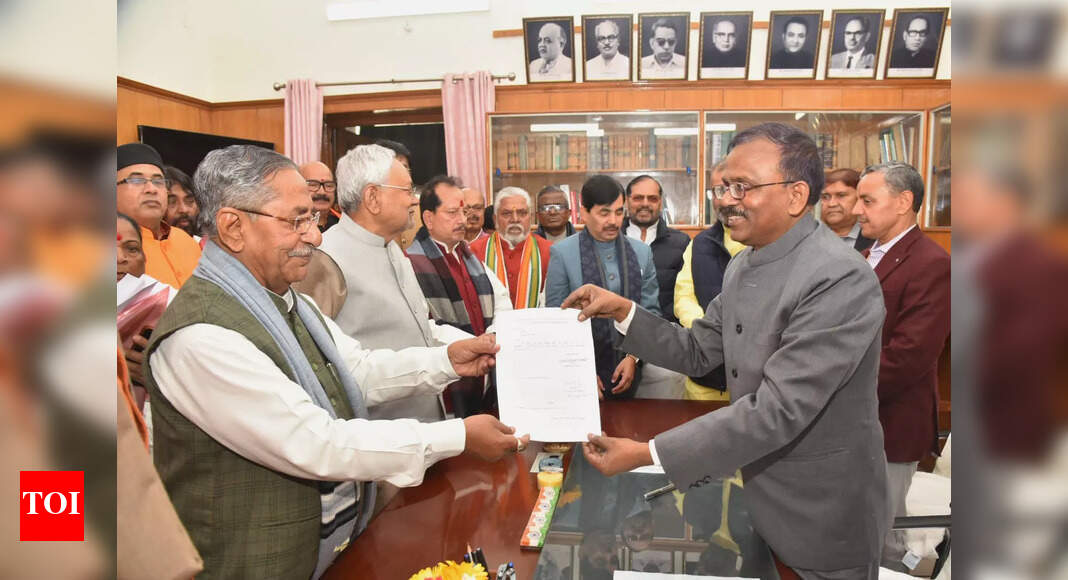 BJP's Nand Kishore Yadav files nomination for Bihar assembly speaker's post | Patna News - Times ...