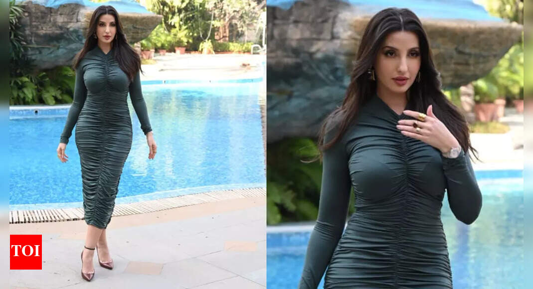 Nora Fatehi Dress: Nora Fatehi makes a bold statement in a bodycon ...
