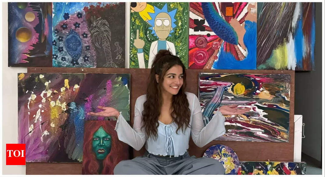 Actress Wamiqa Gabbi Finds Respite in Painting | - Times of India