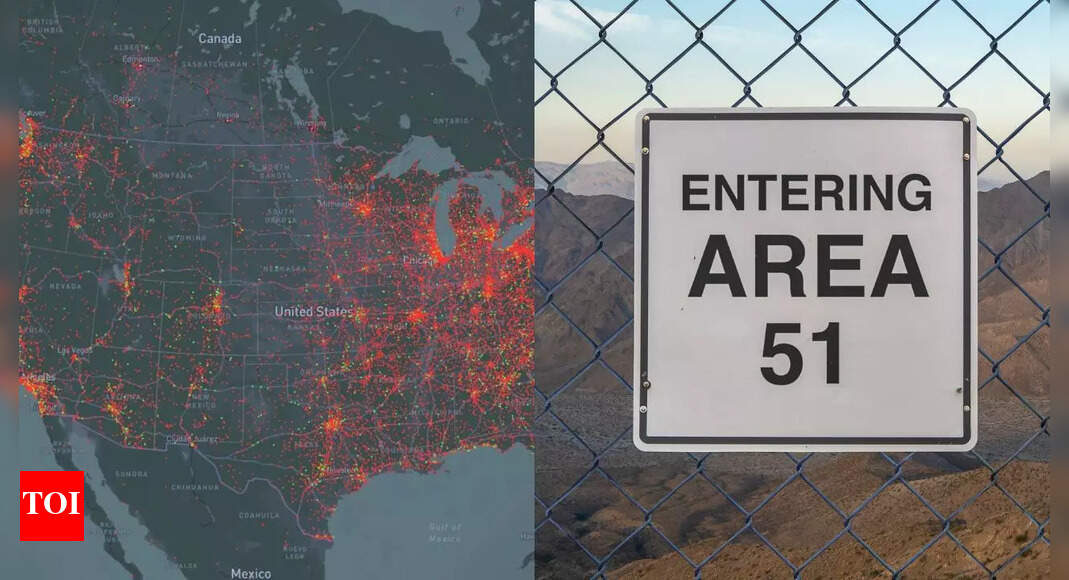 Unique Map Reveals UFO Hotspots Across the US | - Times of India