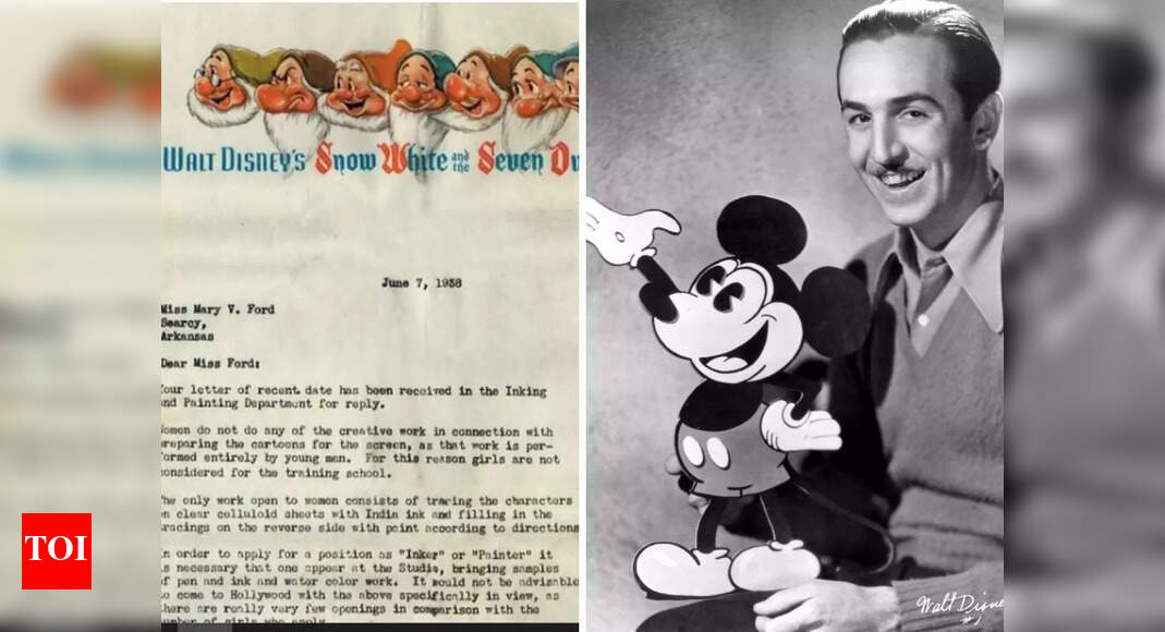 Walt Disney Rejects Job Application by Woman in 1938: Letter Goes Viral ...