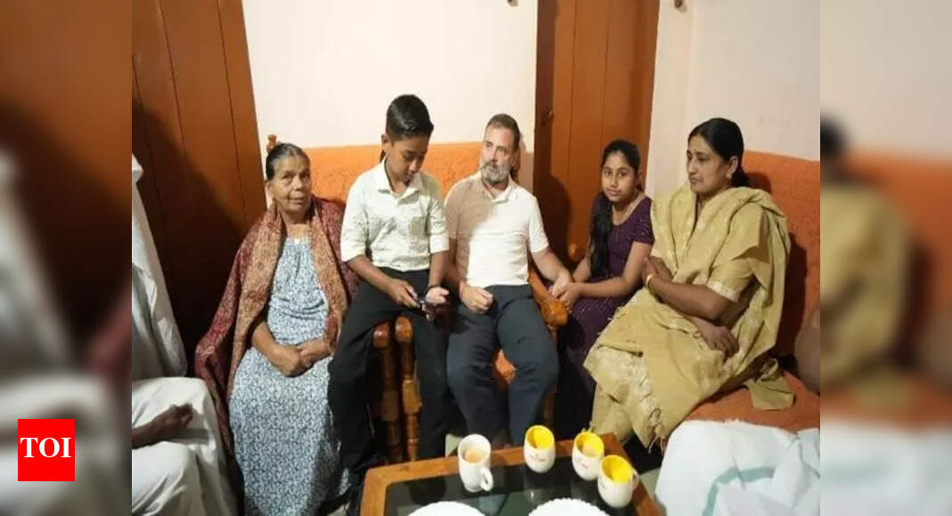 Rahul Gandhi Meets Families Of Elephant Attacks Victims In Wayanad