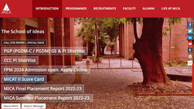 MICAT 2 result released at mica.ac.in; check direct link to download ...