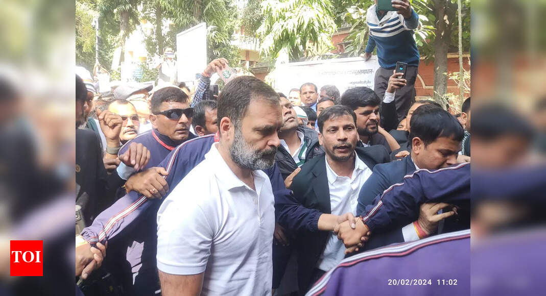 Rahul Gandhi appears before court in defamation case, granted bail | India News - Times of India