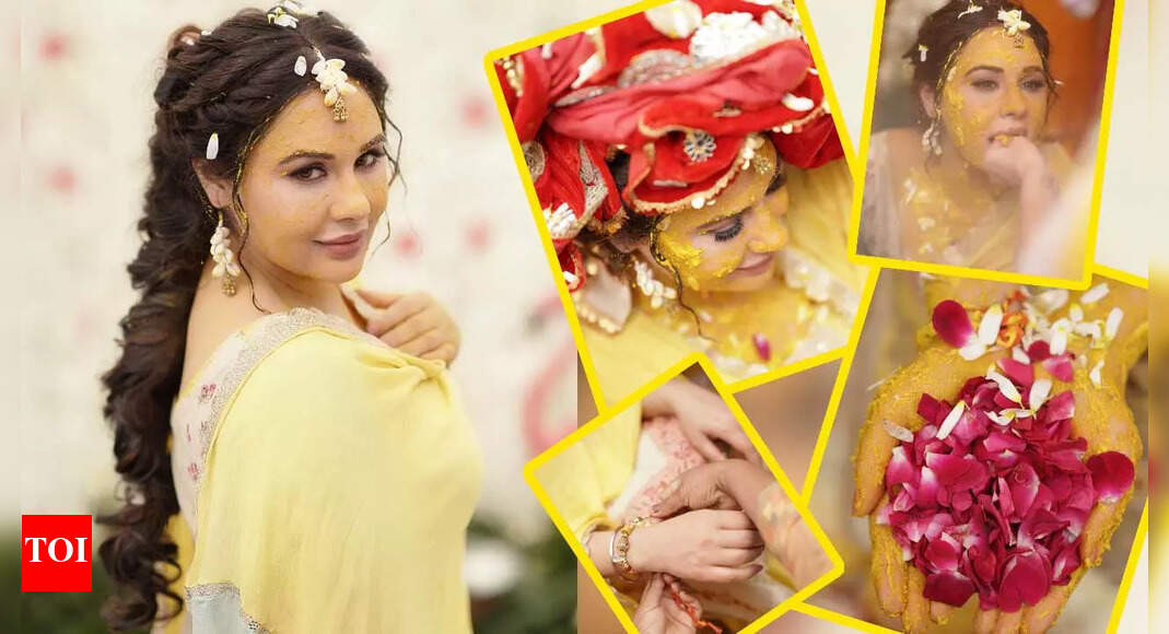 Mandy Takhar's Wedding: Actress Looks Radiant in Photos from Her Haldi ...