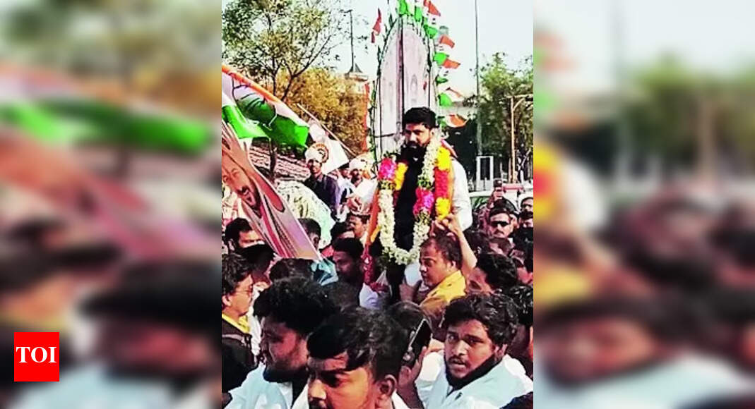 Renuka Choudhary: Congress leaders Renuka Choudhary, Anil Kumar Yadav, and Vaddiraju Ravichandra ...