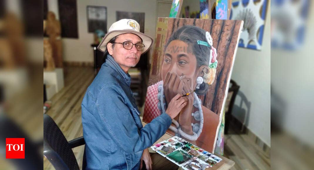 Tiger, Forest & Baigas: Kachhwaha’s Kanha Art Adorns French Parliament ...