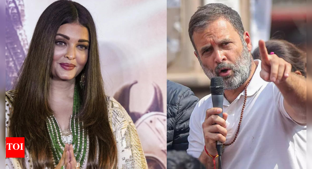 BJP attacks Rahul Gandhi for criticising Aishwarya Rai Bachchan | Bengaluru News - Times of India