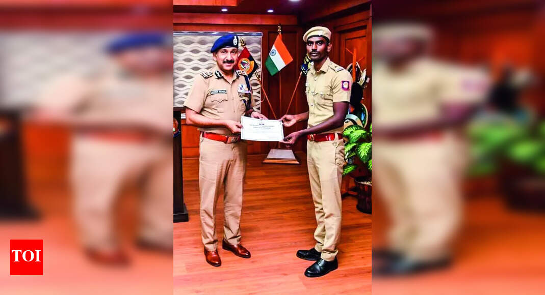 Cop Saves Man: Cop saves man knocked down by auto in Chennai | Chennai ...