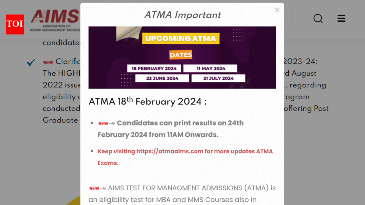 ATMA February 2024 result releasing tomorrow: Where to check and how to ...