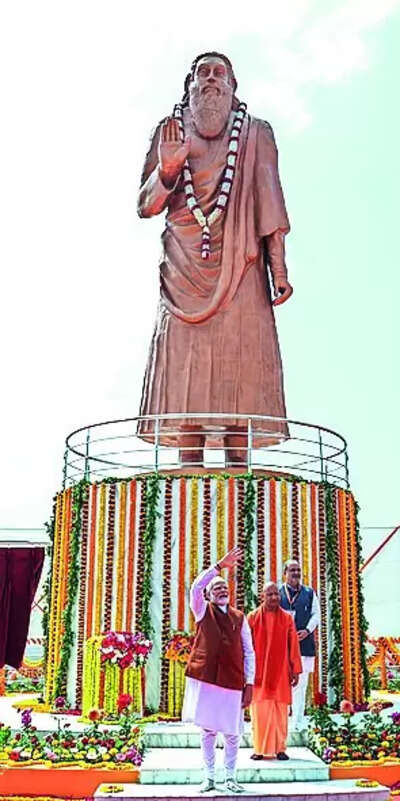Sant Ravidas: PM Inaugurates Statue of Sant Ravidas and Development ...