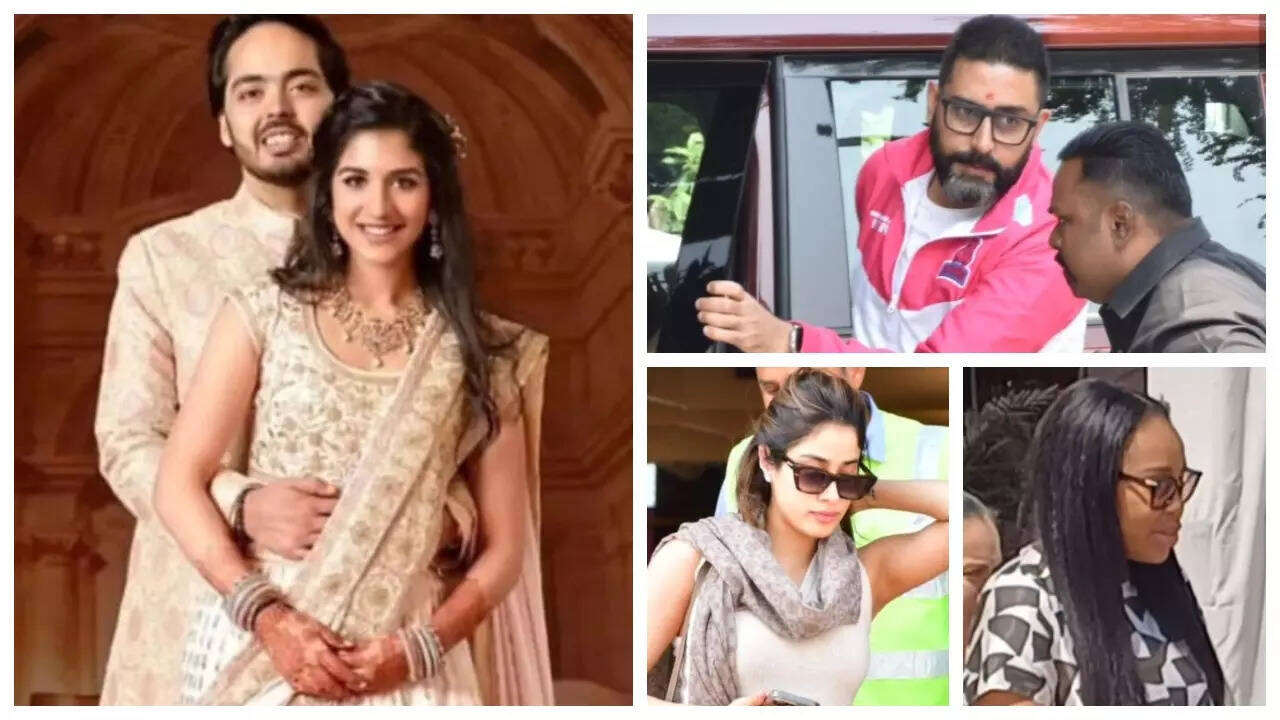 Rihanna, Abhishek Bachchan y Janhvi Kapoor llegan a Jamnagar para la ...