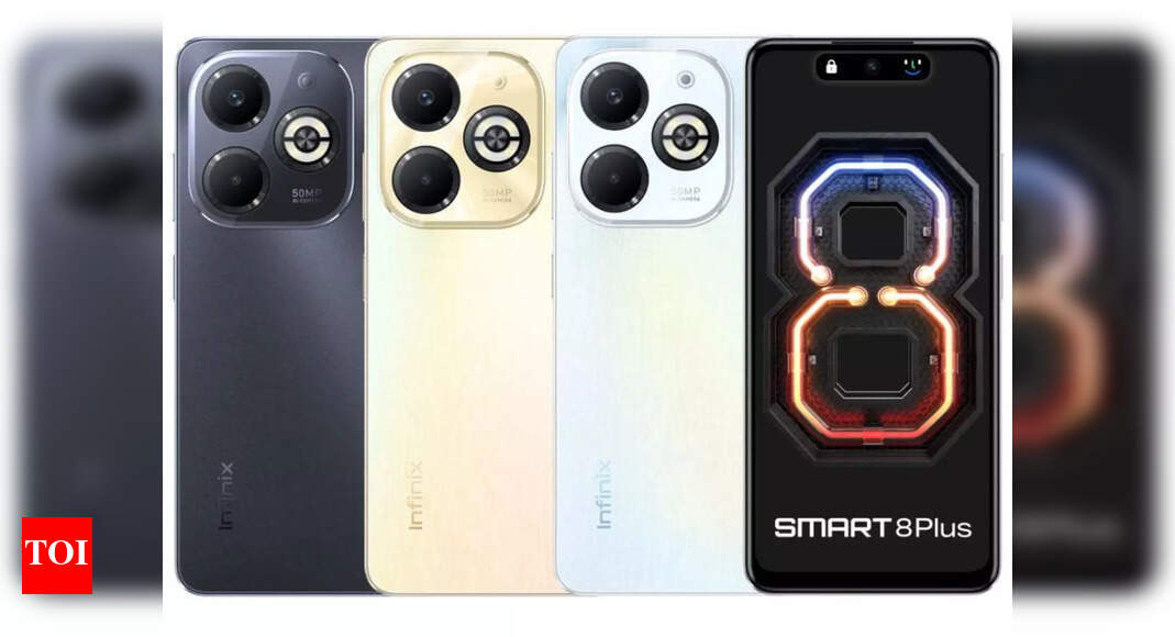 Infinix Smart 8 Plus smartphone with 6000 mAh battery, Android 13 Go ...