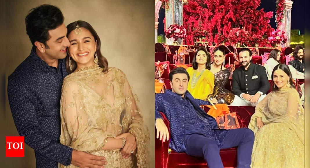 Alia Bhatt, Ranbir Kapoor dance on 'Kesariya' and pose with Neetu ...