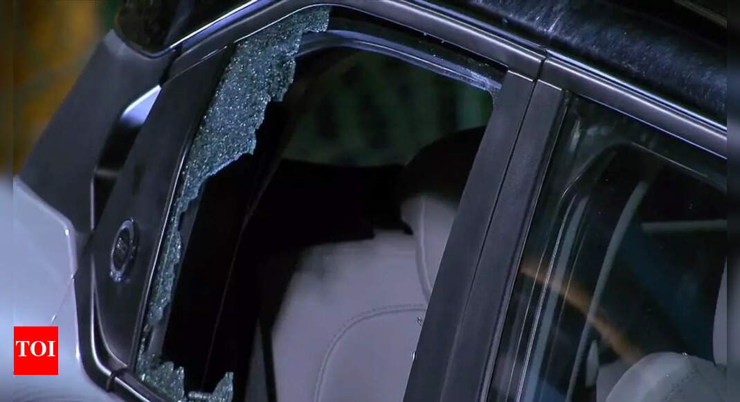 Watch: Ellyse Perry's cracking strike destroys window of display car ...