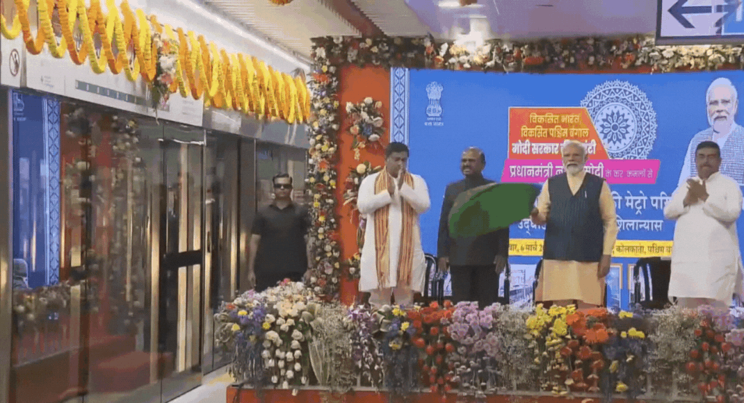 PM Modi inaugurates India's first underwater metro in Kolkata | India ...