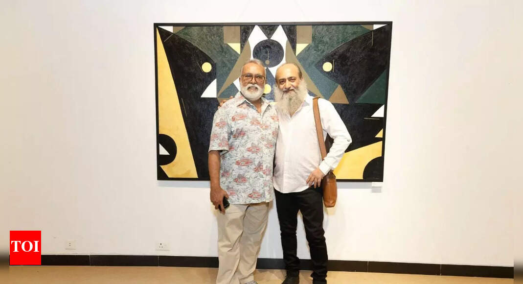 Art world buzzes as Sanjay Bhattacharya debuts his ‘Geometrically ...