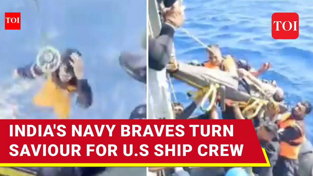 Indian Navy rescues crew members after Houthi-backed missile-hit ship ...