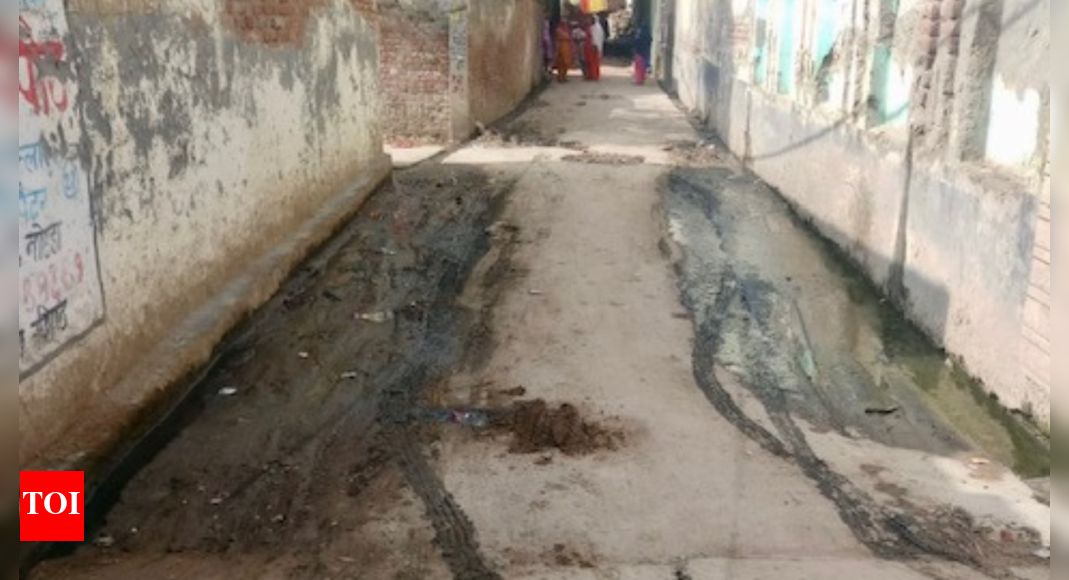 Home to 1 lakh people, this village has broken roads and clogged drains ...
