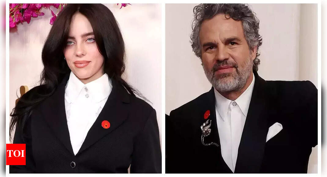 Billie Eilish, Mark Ruffalo and other Hollywood stars hailed for donning red pins supporting ...