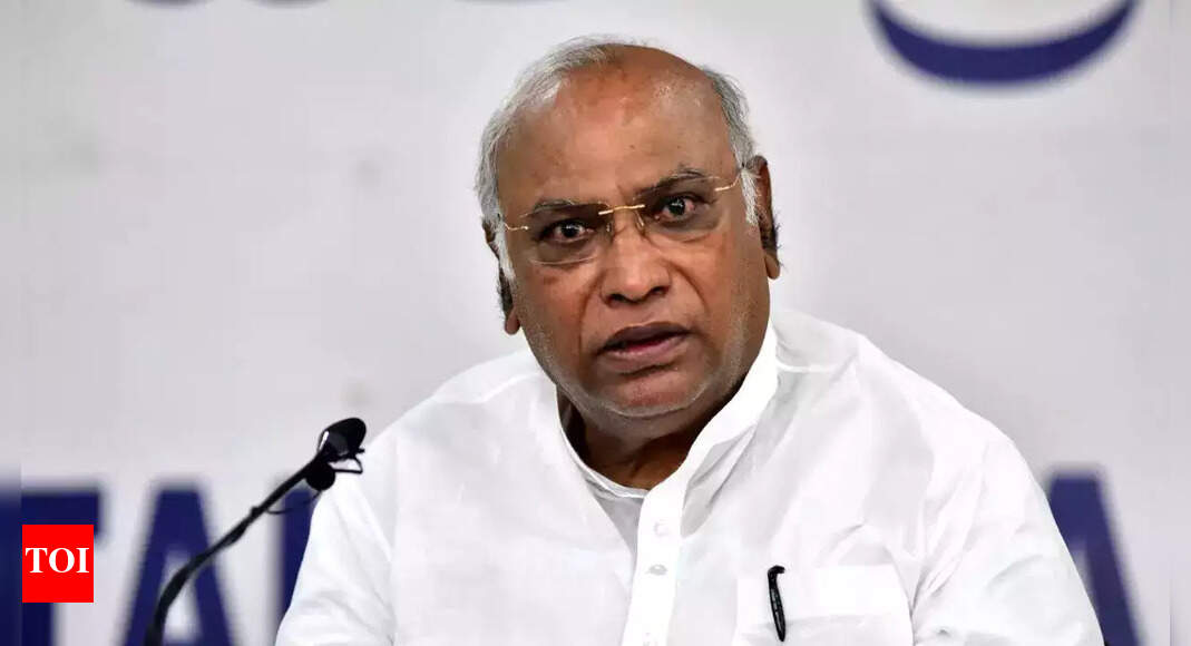 Govt trying to cover up deals with capitalists, claims Congress president Mallikarjun Kharge ...