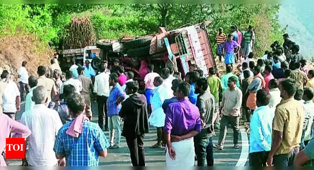 Truck Topples: Three killed as truck topples | Coimbatore News - Times ...