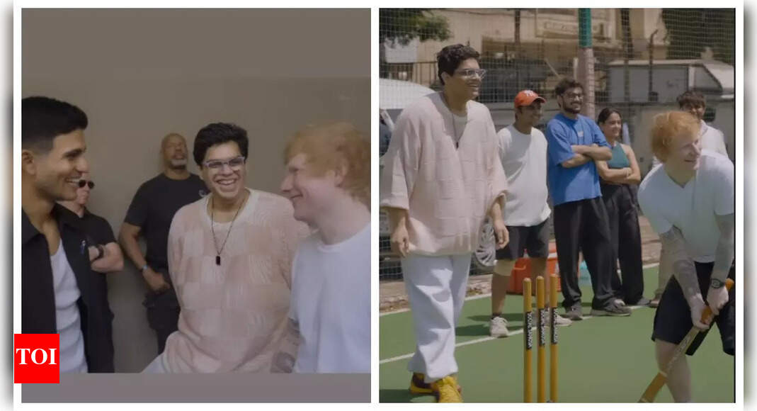 Ed Sheeran spotted playing cricket with Shubman Gill ahead of his India ...