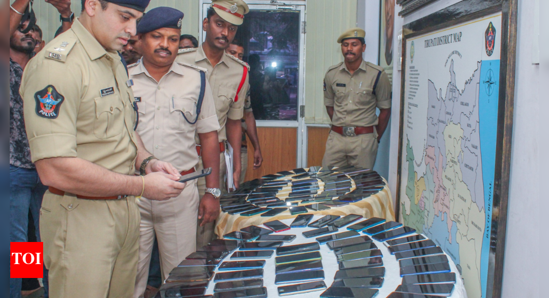 Tirupati police recover 400 lost mobile phones worth Rs 72 lakh | Amaravati News - Times of India