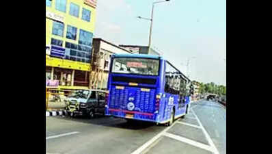 BRTS Station Hubballi: BRTS Station Shifts to Basava Vana for Flyover ...
