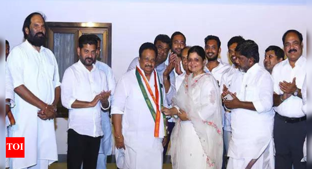 BJP leader A P Jithender Reddy, son join Congress in Telangana | India ...
