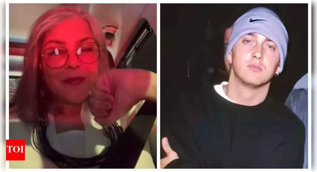 Zeenat Aman enjoys Eminem's rap song with son Zahaan Khan in the car ...