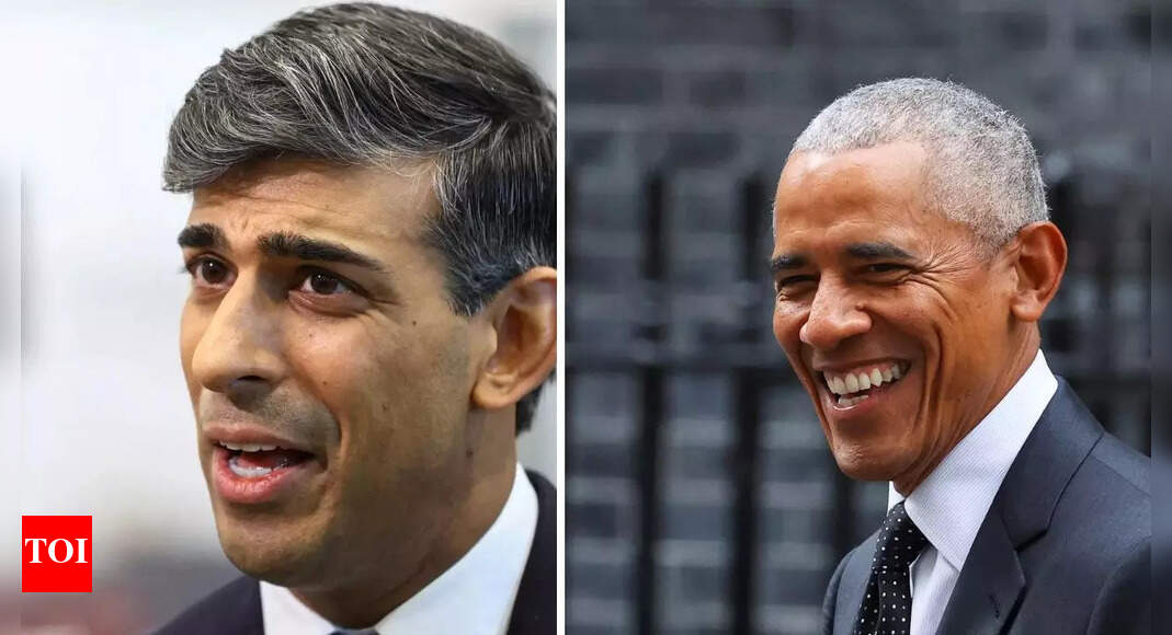Barack Obama calls on UK PM Rishi Sunak in an informal meeting at 10 ...