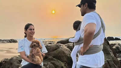Ram Charan and Upasana's daughter Klin Kaara's first beach experience ...