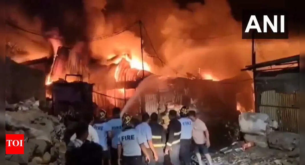 40 scrap godowns destroyed in fire at warehouse complex in Thane; no person injured | Thane News ...