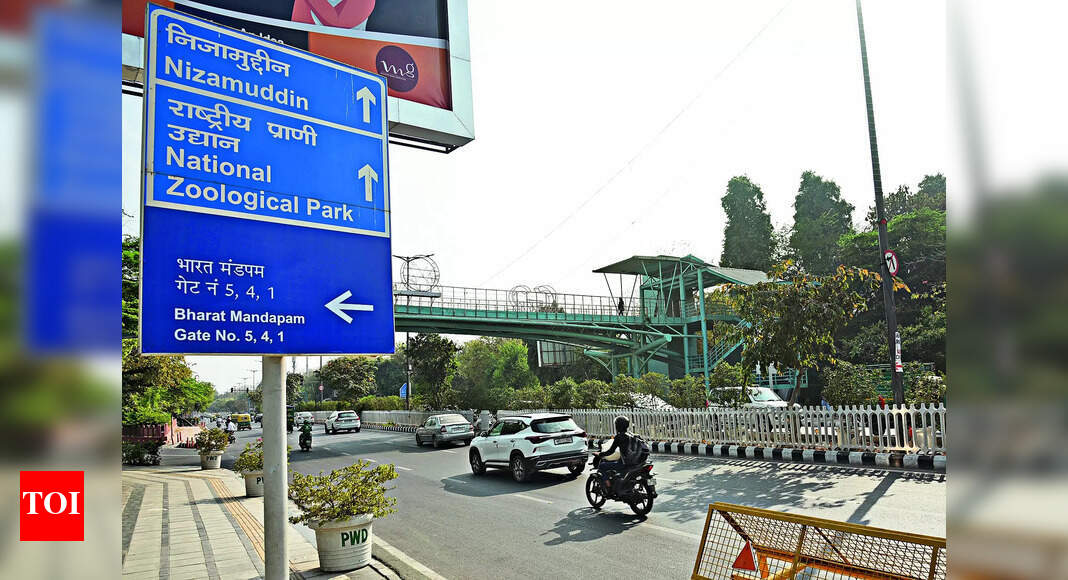 Adieu To Pragati Maidan, Road Signs Read Bharat Mandapam | Delhi News ...