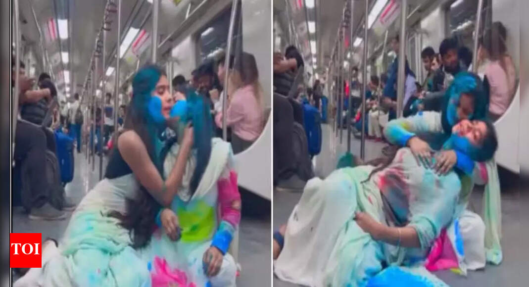 'Beyond intolerable...': Intimate Holi celebration inside Delhi Metro sparks online debate ...