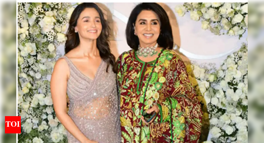 Alia Bhatt and Neetu Kapoor share a warm hug as they oversee the ...