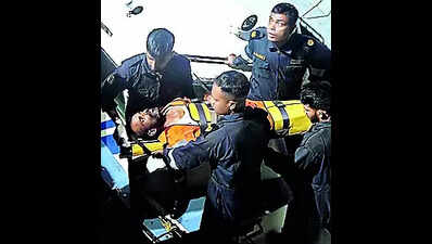 ICG: Icg Rescues Ailing Man From Tugboat | Ahmedabad News - Times of India