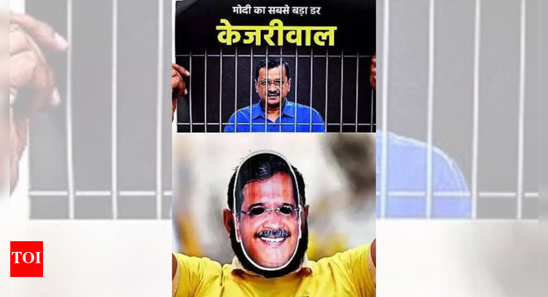 Arvind Kejriwal: Shifting Of Kejriwal Poster At India Rally Triggers ...