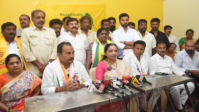 After expressing dissent, ex-TDP MLA M Sugunamma pledges support to Jana Sena candidate in ...