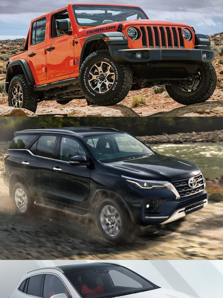 5 SUVs In India Which Are More Powerful Than Toyota Fortuner, Toyota Fortuner, Jeep Wrangler ...