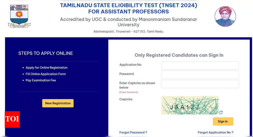TN SET 2024 registration begins at msuniv.ac.in; check eligibility ...