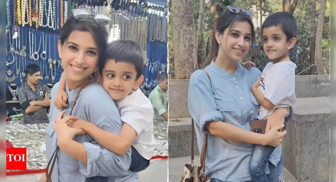 Swetha Changappa enjoys a shopping date with her son Jiyaan Aiyappa ...