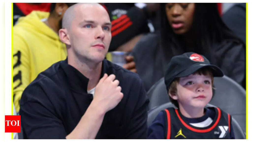 Nicholas Hoult takes Son Joaquin to his first basketball game | English ...