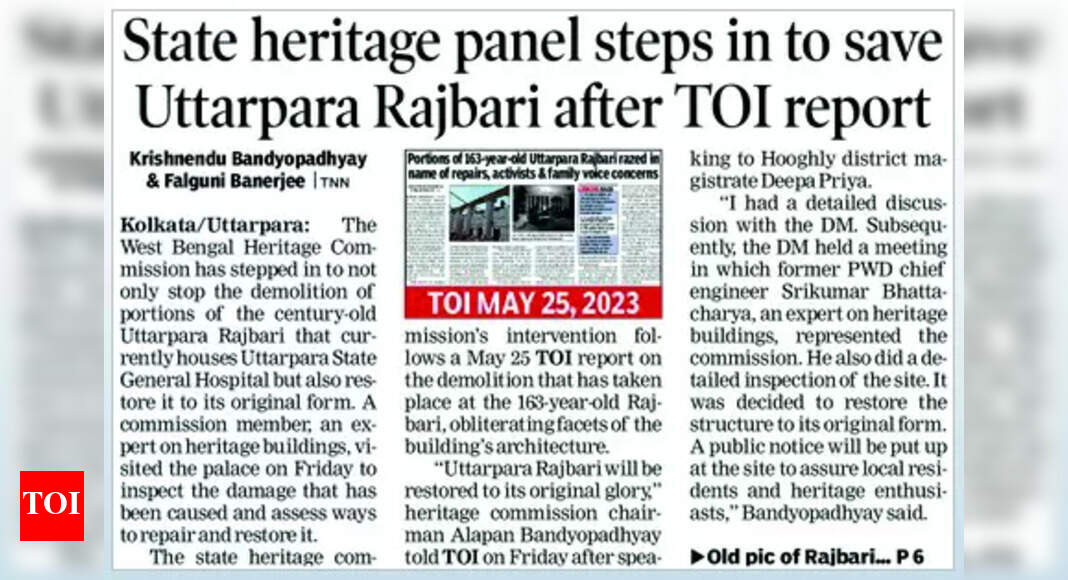 Uttarpara Rajbari: Uttarpara Rajbari Restoration: Porch Roof, Pediment ...